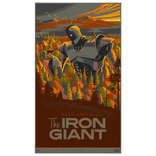Плакат, постер на бумаге Стальной гигант (The Iron Giant, 1999). Размер 21 на 30 см