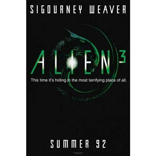 Плакат, постер на бумаге Чужой 3 (Alien 3), Дэвид Финчер. Размер 30 х 42 см