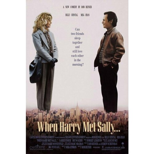 Плакат, постер на бумаге Когда Гарри встретил Салли (When Harry Met Sally.), Роб Райнер. Размер 42 х 60 см