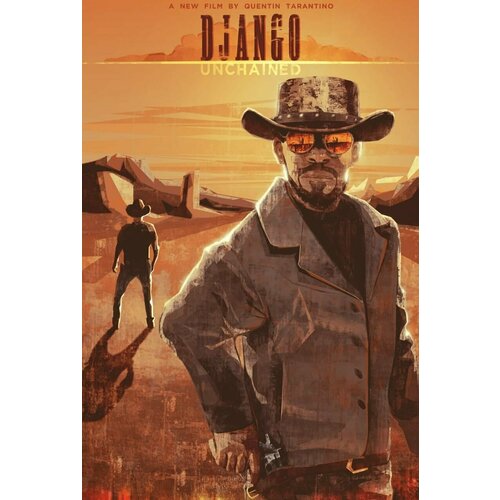 Плакат, постер на холсте Джанго освобожденный (Django Unchained, 2012г). Размер 21 х 30 см