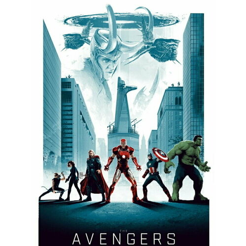Плакат, постер на бумаге Avengers/Мстители/комиксы/мультфильмы. Размер 60 х 84 см