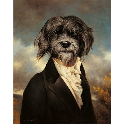 Плакат, постер на бумаге Картина, портрет собаки. Размер 60 х 84 см