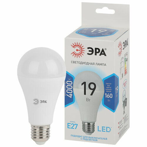 Лампа светодиодная A65-19W-840-E27 E27 / Е27 19Вт груша нейтральный белый свeт