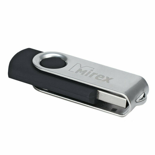 Флешка Mirex SWIVEL BLACK, 4 Гб, USB2.0, чт до 25 Мб/с, зап до 15 Мб/с, черная (комплект из 3 шт)