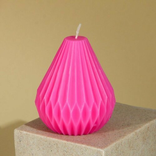 Свеча формовая "Оригами", розовая (комплект из 6 шт)