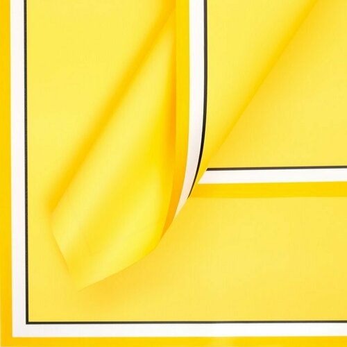 Пленка матовая "Двойной кант", жёлтый, 0,57 х 0,57 м (комплект из 60 шт)