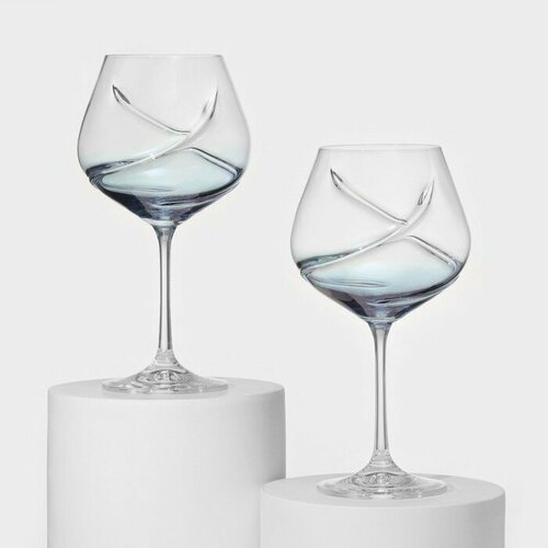 Bohemia Crystal Набор стеклянных бокалов для вина «Турбуленция», 570 мл, 2 шт