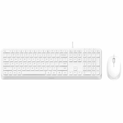 Клавиатура + мышь Philips SPK6207W+SPK7207W, white