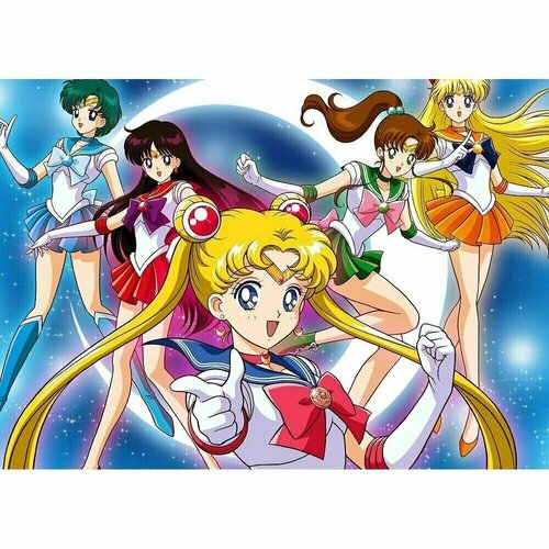 Плакат, постер на бумаге Сейлор Мун, Sailor Moon. Размер 21 х 30 см