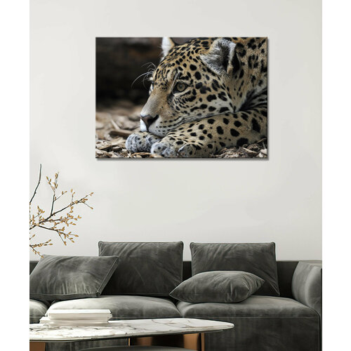 Картина/Ягур/Ягуар в джунглях/Ягуар на дереве/Черный ягуар/ - Ягуар (29) 30х40