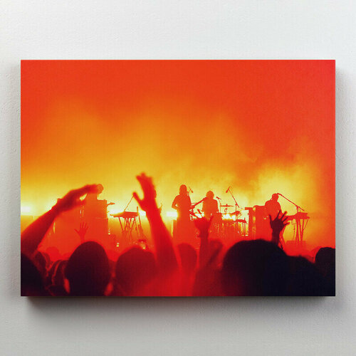 Интерьерная картина на холсте "Рок концерт", размер 30x22 см