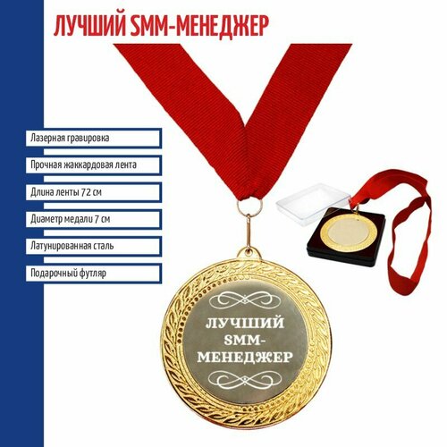 Подарки Сувенирная медаль "Лучший SMM-менеджер"