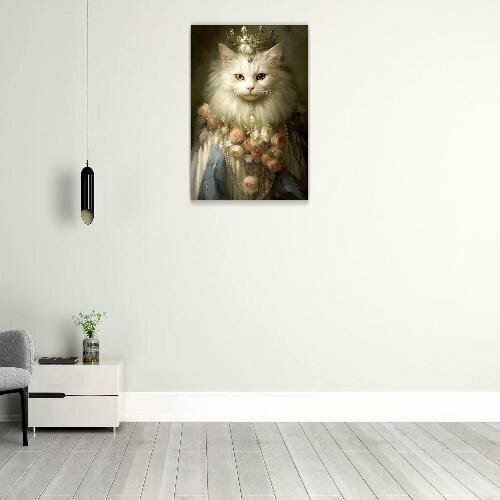 Картина на холсте 40x60 Альянс Лес "Кошка королева 5" на подрамнике / интерьер/ декор