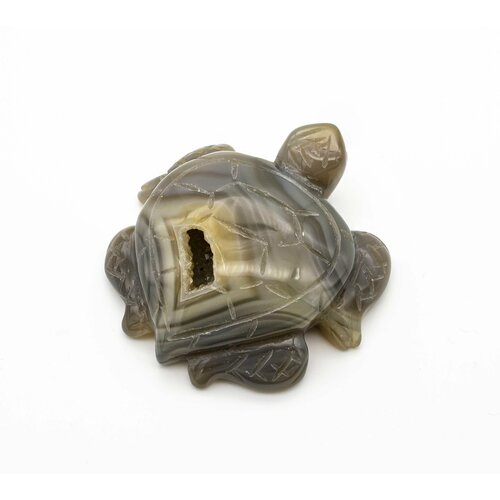 Статуэтка черепахи из агата (жеода) 11