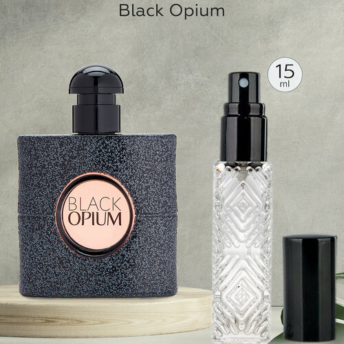 Gratus Parfum Black Opium духи женские масляные 15 мл (спрей) + подарок