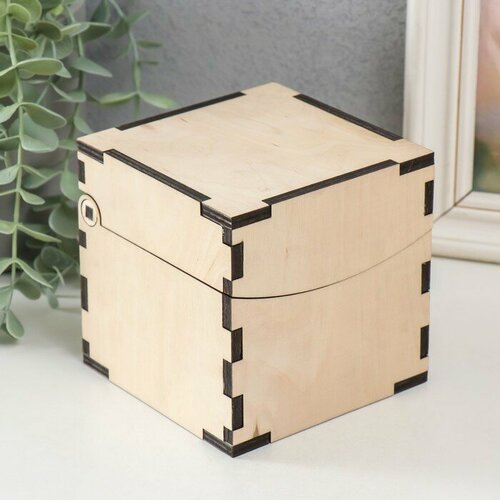 Шкатулка-куб для росписи 10,7х10,7х10,7 см, фанера 6мм