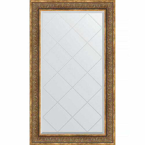 Зеркало Evoform Exclusive-G 134х79 BY 4249 с гравировкой в багетной раме - Вензель бронзовый 101 мм