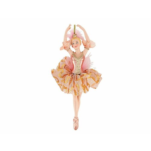 Ёлочная игрушка балерина армель, полистоун, 17 см, подвеска, Kurts Adler ZCI3046-2
