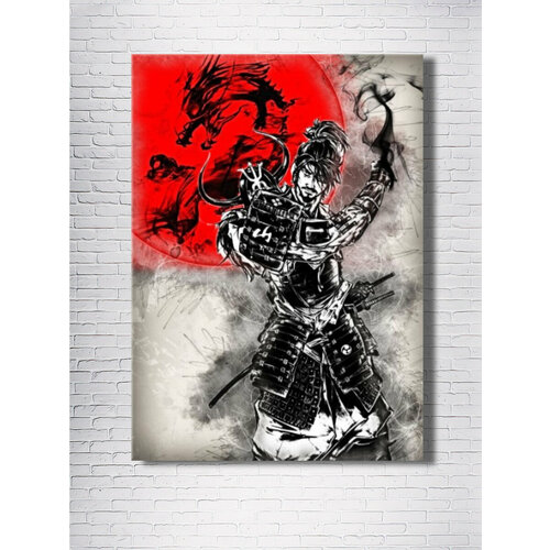Картина/Картина на холсте/Картина на холсте для интерьера/Картина на стену/Картина в подарок для дома/- Samurai 1 40х60