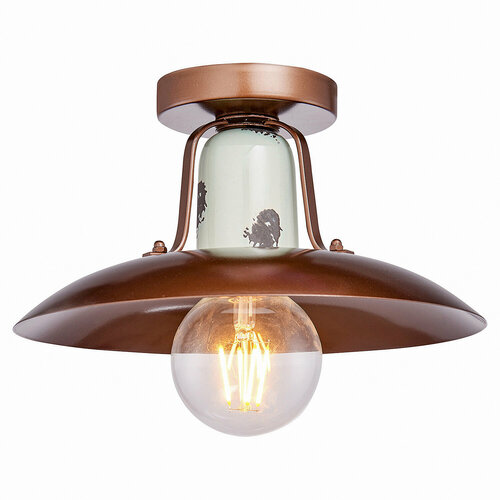 Потолочный светильник Lussole Vermilion LSP-8162, E27, 60 Вт, кол-во ламп: 1 шт., цвет: коричневый