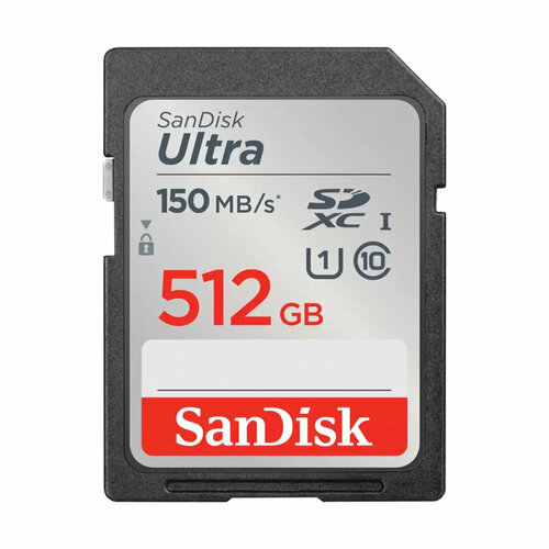 Карта памяти Sandisk Ultra SDXC Class 10 UHS-I U1 512Gb 150 MB/s