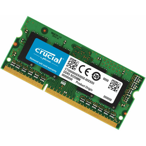 Оперативная память Crucial 4GB DDR3L 1600MHz PC3-12800 SODIMM