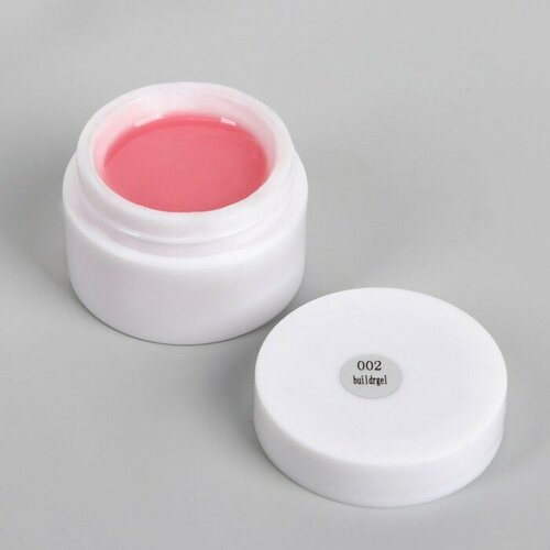 Fiber Gel для наращивания ногтей, со стекловолокном, 15 мл, LED/UV, цвет нежно-розовый, "Queen fair"