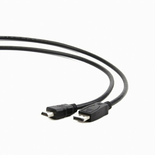 Bion Кабель DisplayPort - HDMI, 20M/19M, однонаправленный конвертор сигнала с DisplayPort в HDMI, 1м, черный (BXP-CC-DP-HDMI-010)