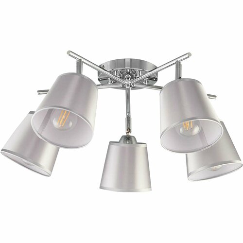 Светильник потолочный Freya FR5145CL-05CH, 5 ламп, 15 м , цвет хром/серый