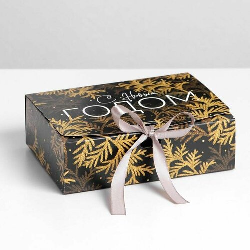 Коробка складная двухсторонняя «Новый год», 16.5 × 12.5 × 5 см, без ленты