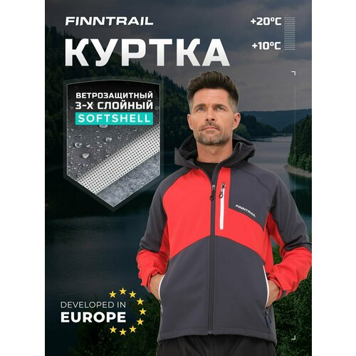 Куртка Finntrail Softshell Tactic, размер XL, красный