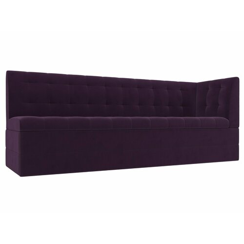Кухонный диван Бриз с углом справа, Велюр фиолетовый