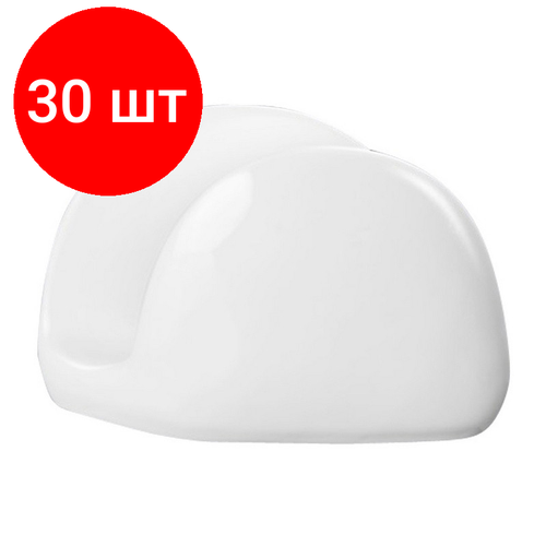 Комплект 30 штук, Салфетница Wilmax белая фарфор 11х8см WL-996093