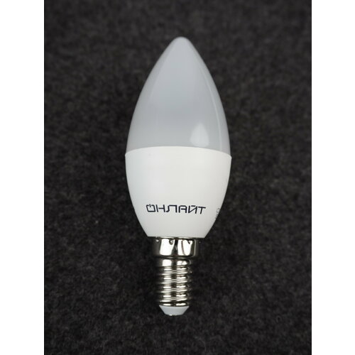 Лампа светодиодная LЕD 6Вт Е14 белый мат. свеча онлайт OLL-С37 /// ЕТМ7809954