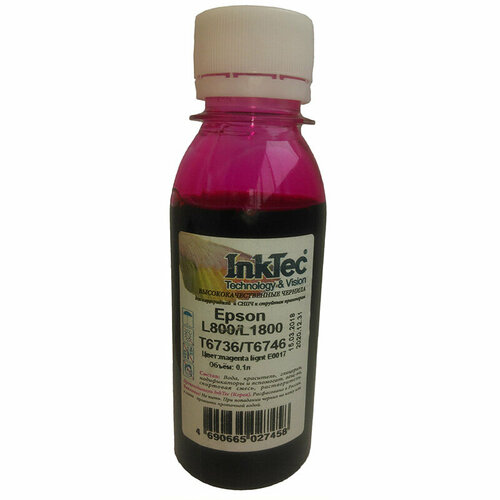 Чернила InkTec E0017 для Epson L800/L1800 T6736/ T6746 , ML, 0,1 л,