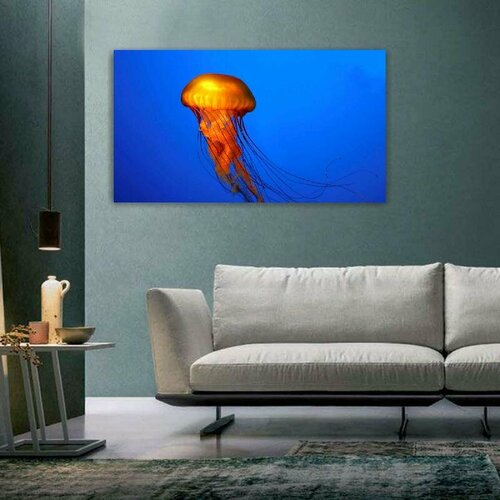 Картина на холсте 60x110 LinxOne "Животные медузы медуза" интерьерная для дома / на стену / на кухню / с подрамником