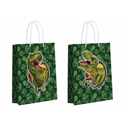 Пакет подарочный ND Play Динозавр на зеленом паттерне 335х406х155 мм 310214