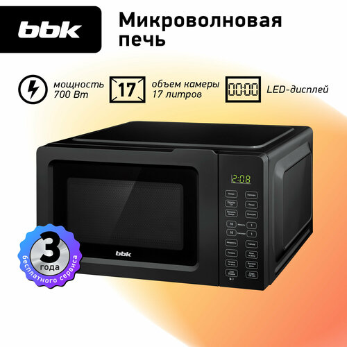 Микроволновая печь BBK 17MWS-786S/B, черный