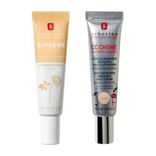 Набор для идеального тона лица Erborian Super Power of BB & CC Duo
