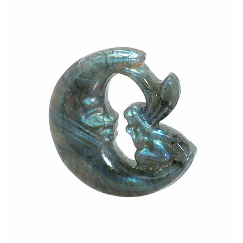 Фигурка "Месяц и Фея" из натурального камня, Лабрадор, 5,5 х 5,2 см