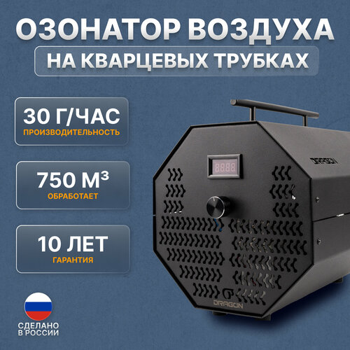 Профессиональный озонатор воздуха для дома, квартиры и автомобиля Dragon 30 промышленный очиститель воздуха 30000 мг озона в час