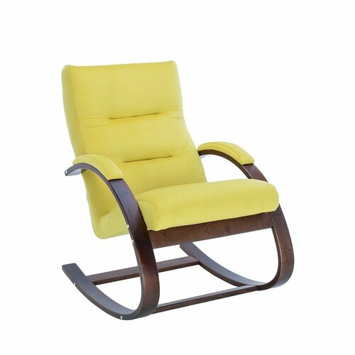 Кресло качалка, кресло для отдыха Милано, Орех текстура, велюр V 28