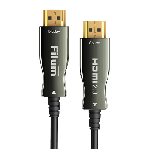 Кабель HDMI Filum активный, оптический, 50 м, версия 2.0, черный, коробка