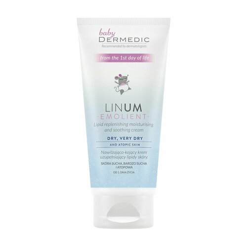 Увлажняющий успокаивающий крем для детей Dermedic Linum Emolient Baby Lipid Replinishing Moisturising and Soothing Cream