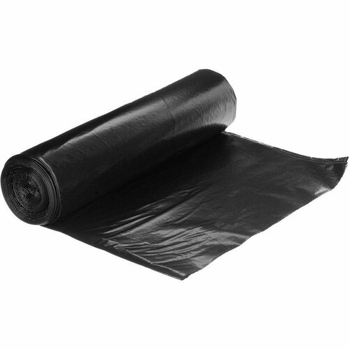 Мешки для мусора 360л Ромашка (120х160см, 50мкм, черные) ПВД, 5шт. в рулоне