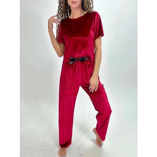 Пижама , размер XL, бордовый