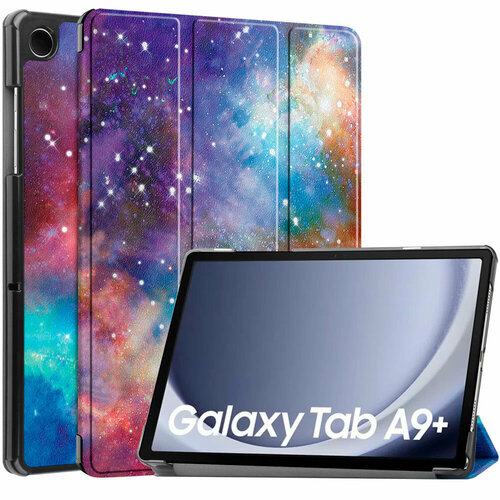 Чехол для планшета Samsung Galaxy Tab A9 Plus 11 дюймов (SM-X210/X216), с магнитом и красивым рисунком (Космос)