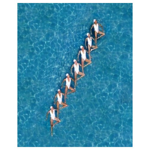 Плакат, постер на холсте Synchronized swimming/Синхронное плавание. Размер 30 х 42 см
