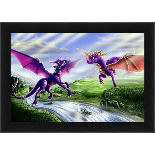 Плакат, постер на бумаге Spyro The Dragon. Размер 21х30 см