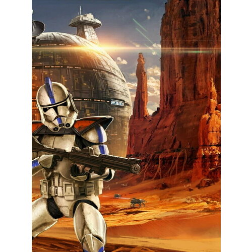 Плакат, постер на холсте Star Wars (Модульные постеры №1)-3/Звездные войны/искусство/арт/абстракция/творчество. Размер 21 х 30 см